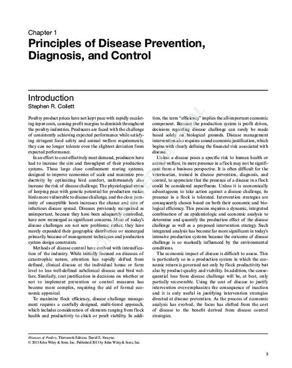 (PDF) Principles of Disease Prevention , Diagnosis , and Control ...