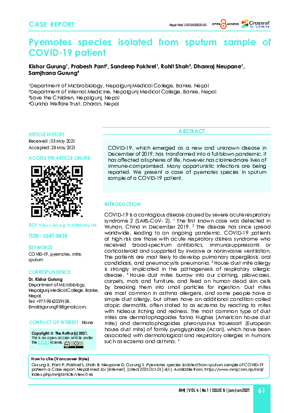 (PDF) Pyemotes Species Isolated from Sputum Sample of COVID-19 patient ...