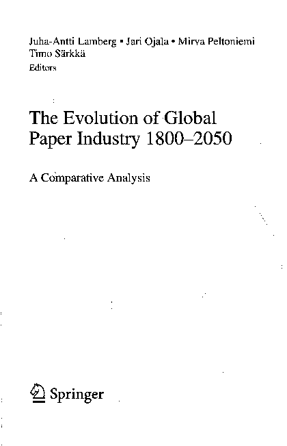 (PDF) The Evolution of Global Paper Industry 1800¬–2050