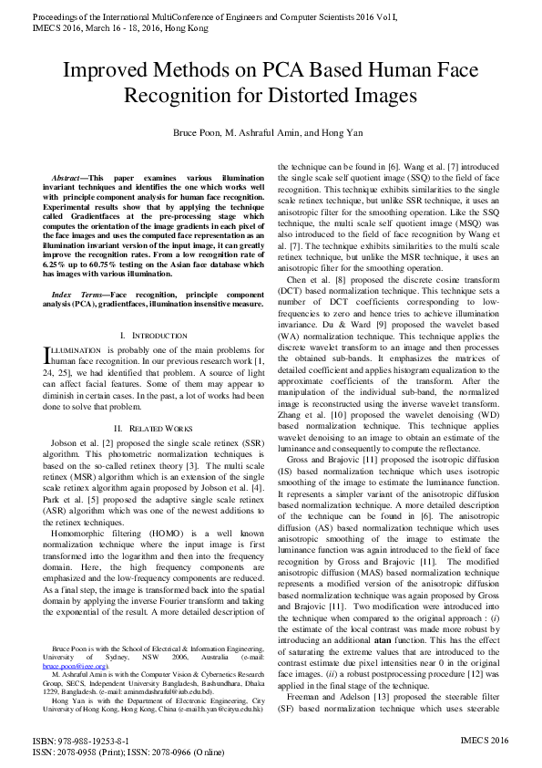 (PDF) Improved Methods on PCA Based Human Face Recognition for ...