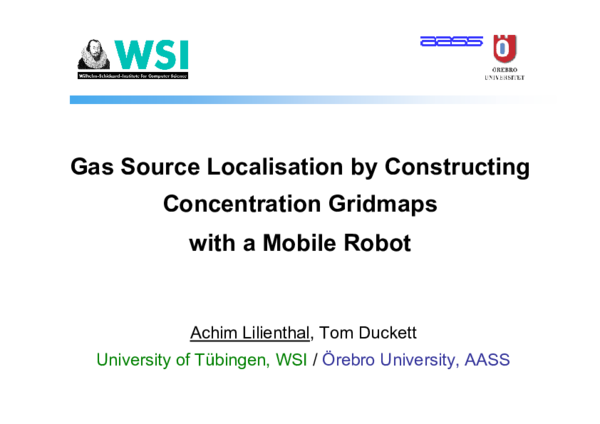 (PDF) Presentation@ECMR 2003: Gas Source Localisation by Constructing Concentration Gridmaps ...