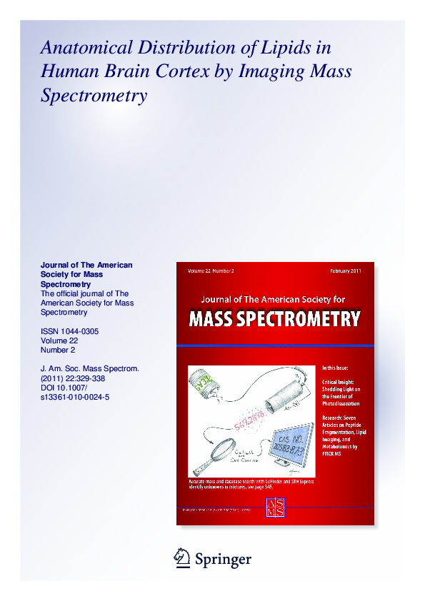 (PDF) Anatomical Distribution of Lipids in Human Brain Cortex by ...