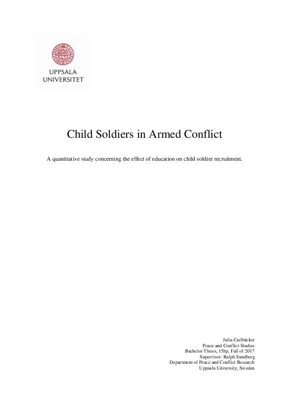 (PDF) Child Soldiers in Armed Conflict