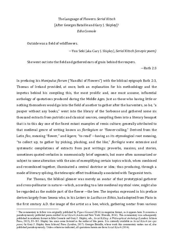 (PDF) The Language of Flowers: Serial Kitsch