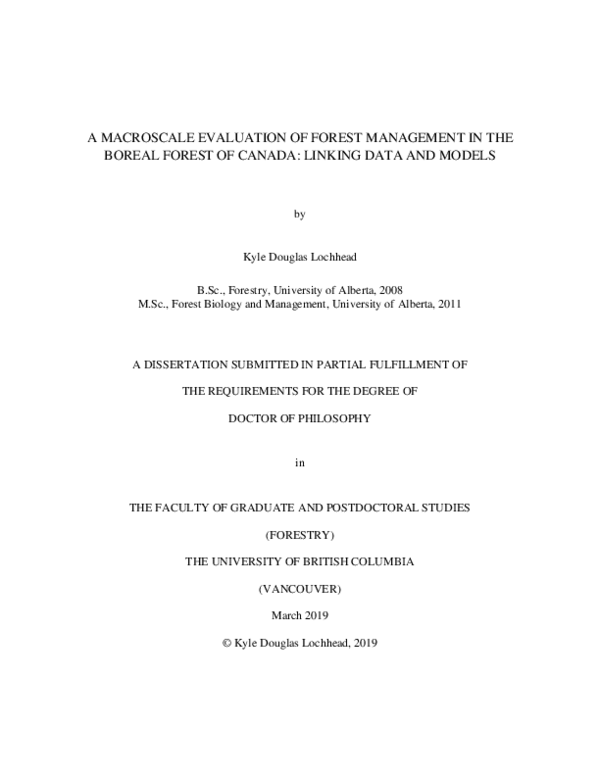 (PDF) A macroscale evaluation of forest management in the boreal forest ...