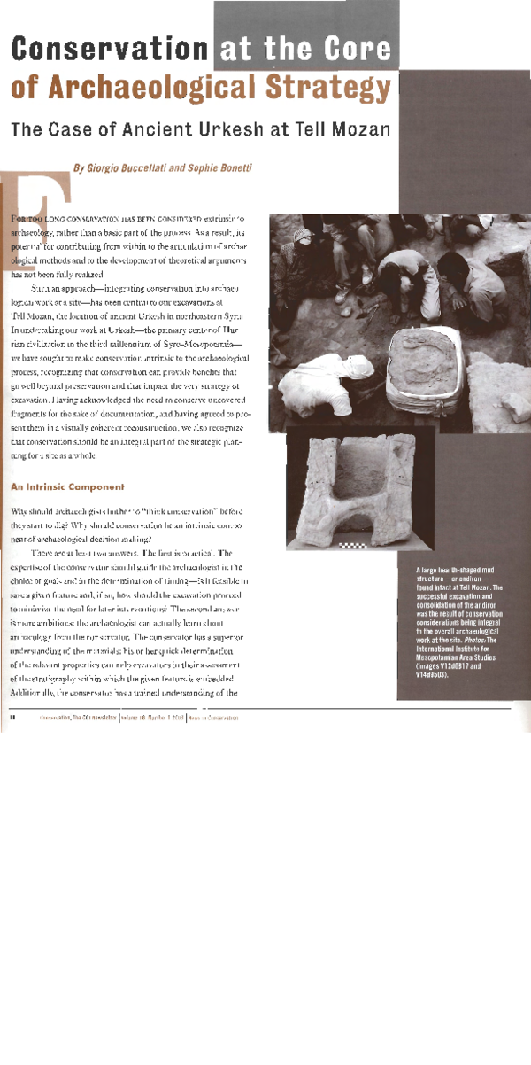 (PDF) The Case of Ancient Urkesh at Tell Mozan