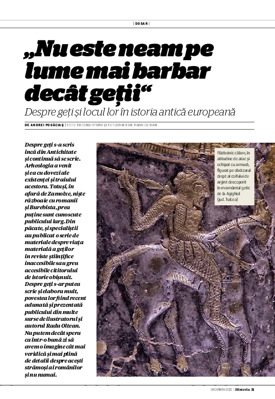 (PDF) „Nu este neam pe lume mai barbar decât geţii“ - Despre geţi și ...