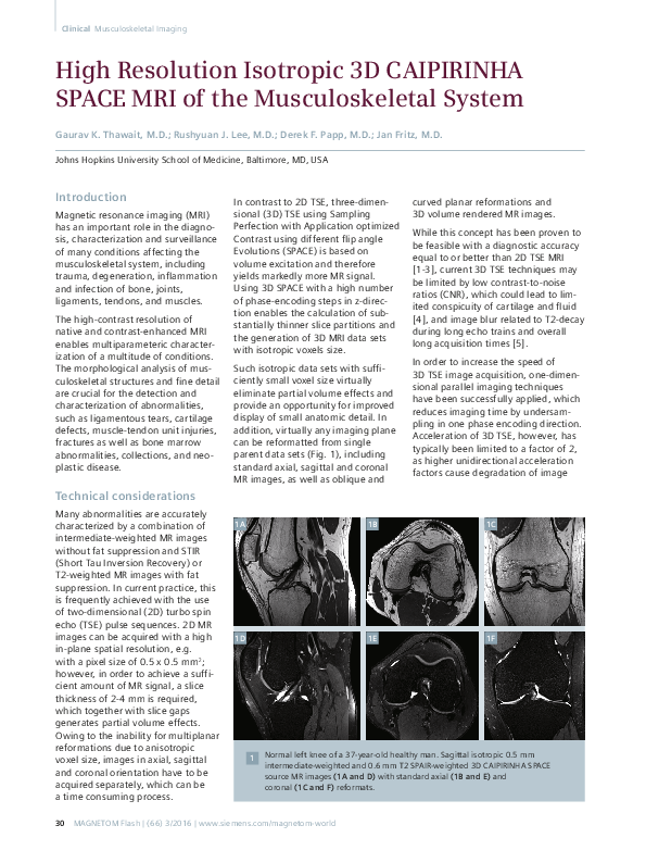 (PDF) High Resolution Isotropic 3D CAIPIRINHA SPACE MRI of the ...