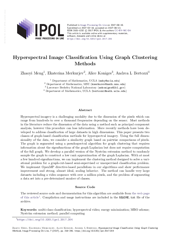 (PDF) Hyperspectral Image Classification Using Gradient Local Auto-Correlations
