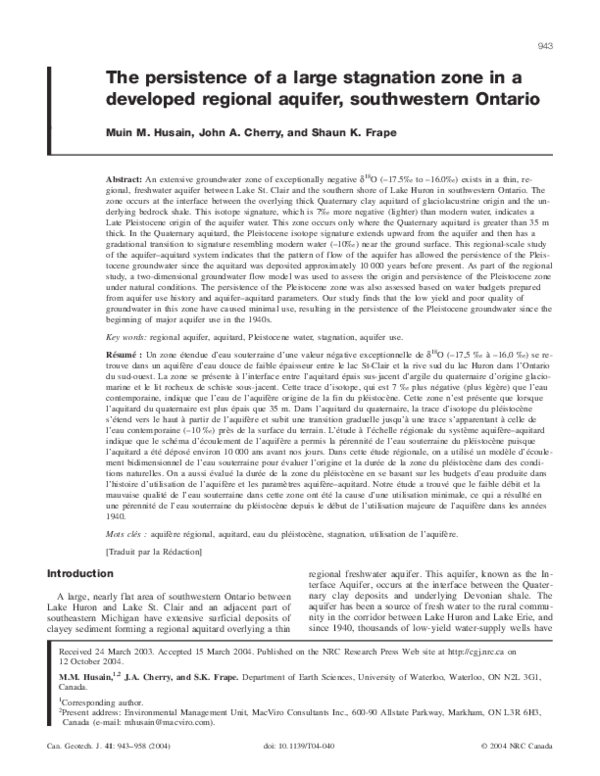 (PDF) The persistence of a large stagnation zone in a developed ...