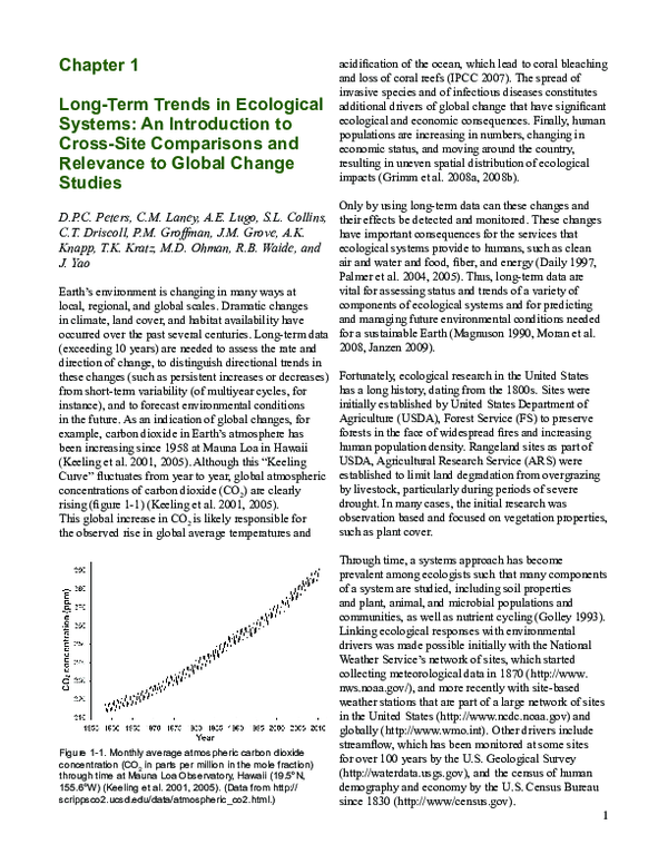 (PDF) Long-term Ecological Trends and Global Change