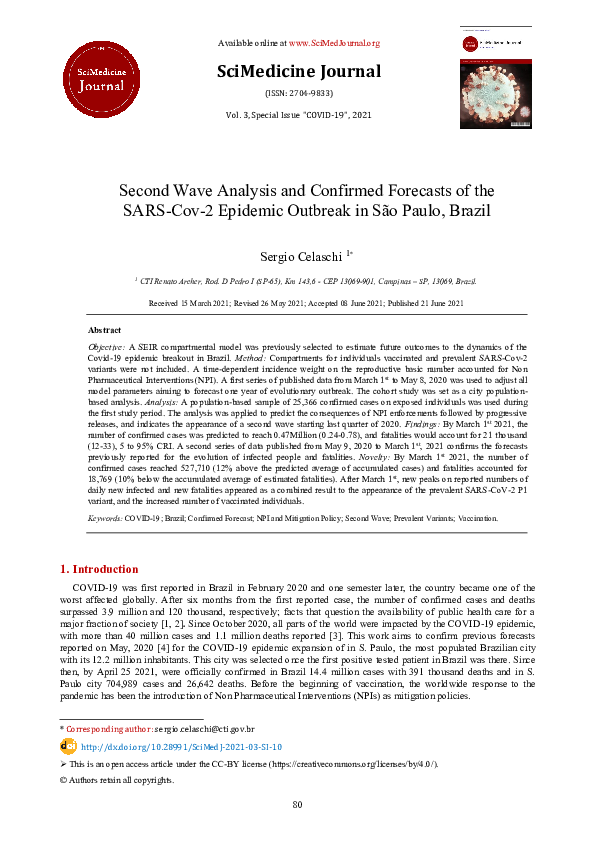 (PDF) Second Wave Analysis and Confirmed Forecasts of the SARS-Cov-2 ...