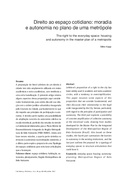 (PDF) And Autonomy in the Master Plan of a Metropolis