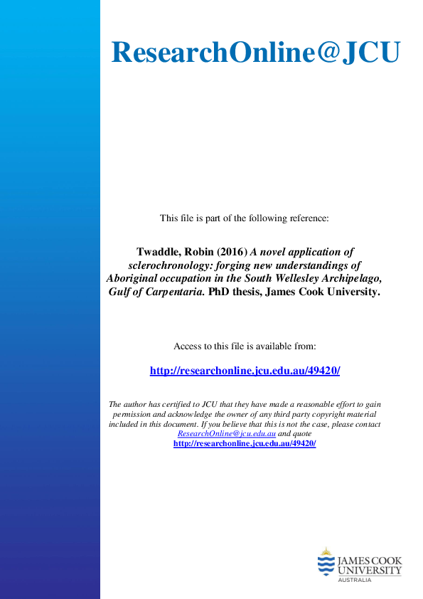 (PDF) A novel application of sclerochronology: forging new ...