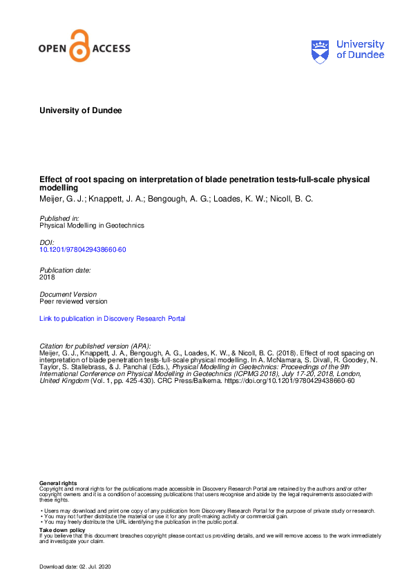 (PDF) Effect of root spacing on interpretation of blade penetration ...
