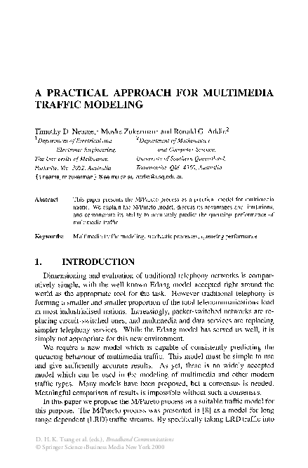 (PDF) A practical approach for multimedia traffic modeling