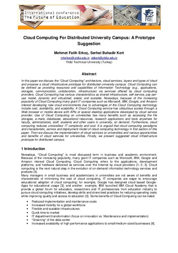(PDF) Cloud Computing For Distributed University Campus: A Prototype ...