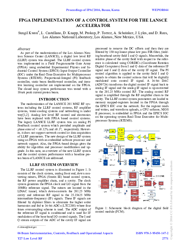 (PDF) Fpga Implementation of a Control System for the LANSCE Accelerator