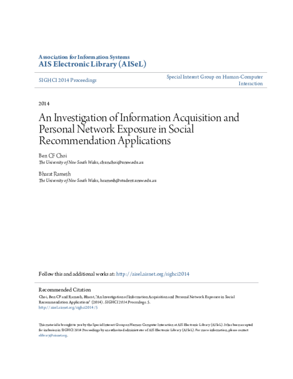 (PDF) An Investigation of Information Acquisition and Personal Network ...