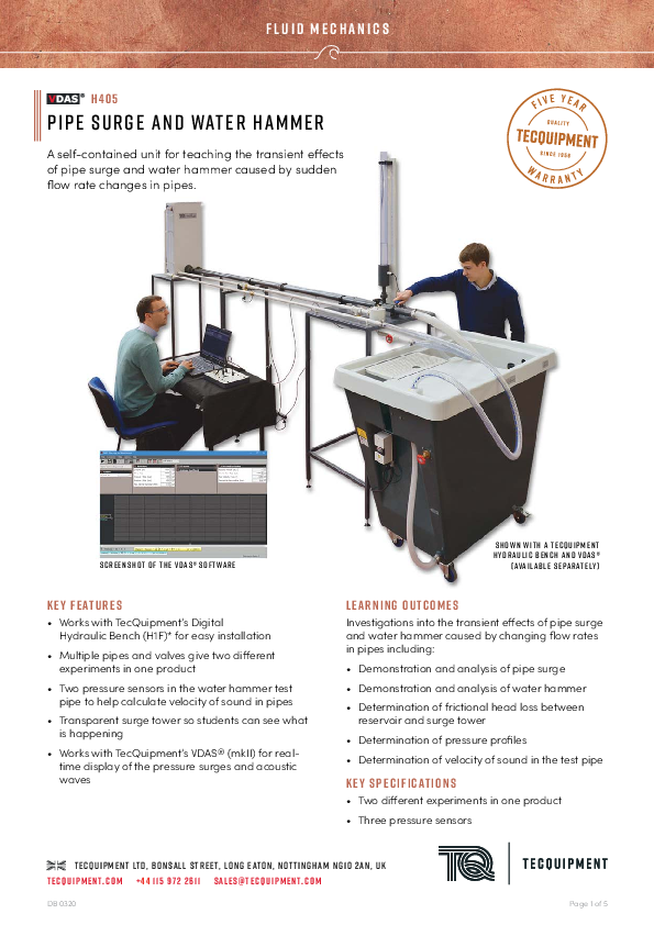 (PDF) Pipe Surge and Water Hammer