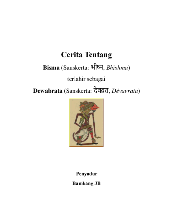 (PDF) Cerita Tentang bisma