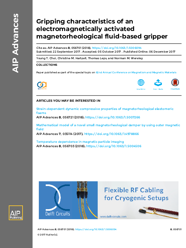 (PDF) Gripping characteristics of an electromagnetically activated ...