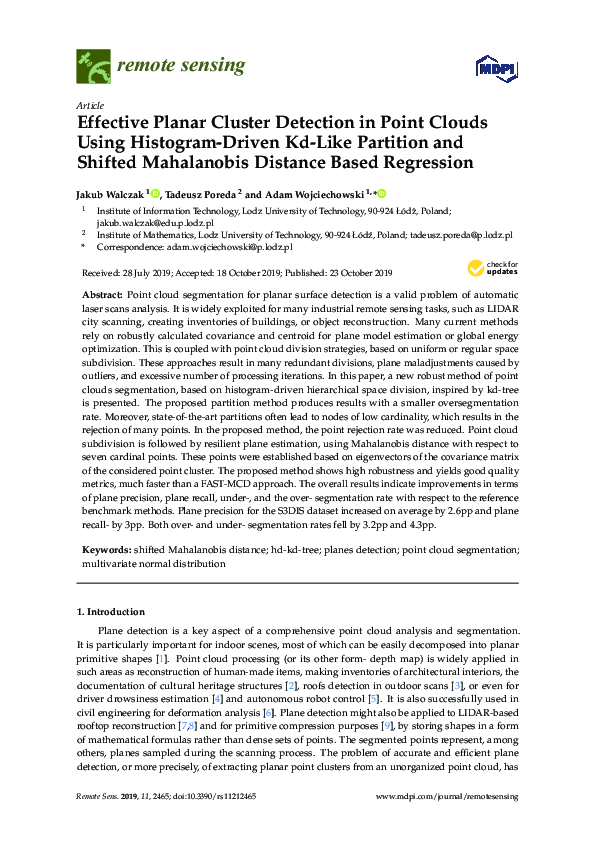(PDF) Effective Planar Cluster Detection in Point Clouds Using ...
