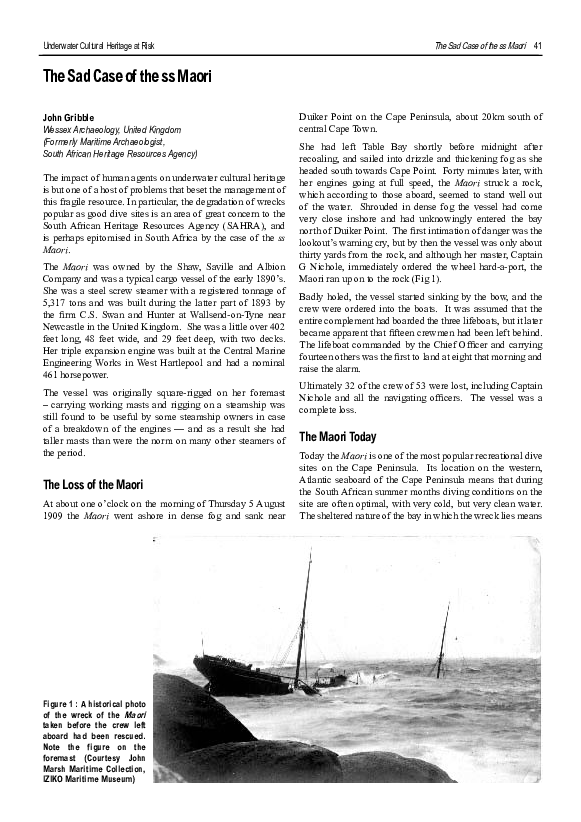 (PDF) The Sad Case of the ss Maori