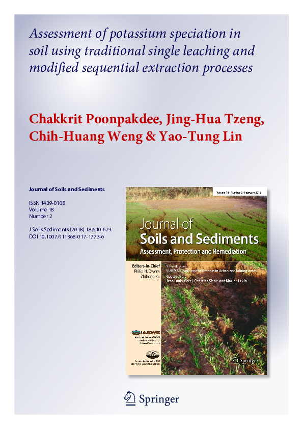 (PDF) Assessment of potassium speciation in soil using traditional single leaching and modified ...