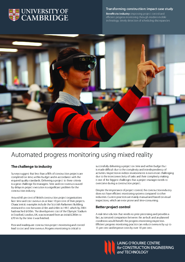 (PDF) Automated progress monitoring using mixed reality