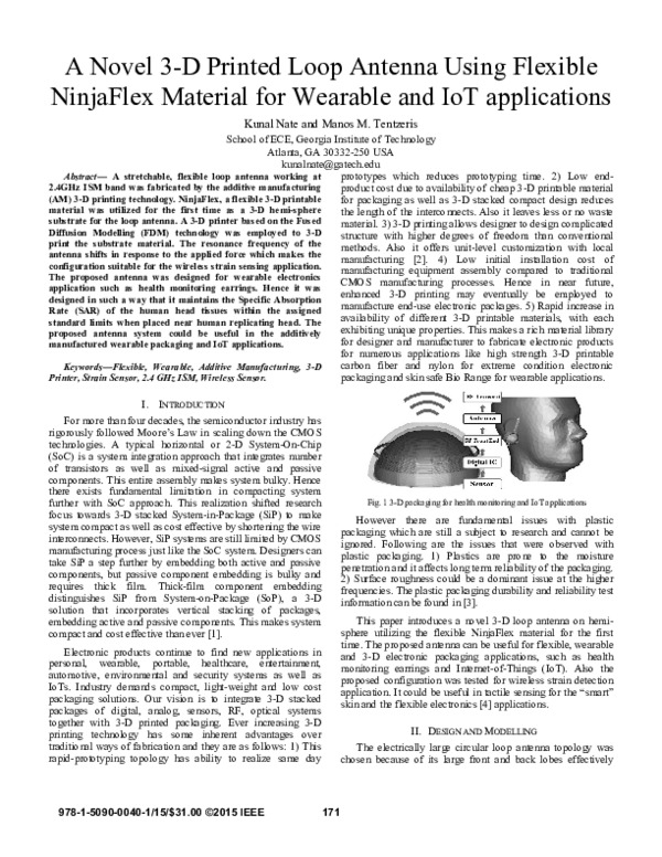(PDF) A novel 3-D printed loop antenna using flexible NinjaFlex ...