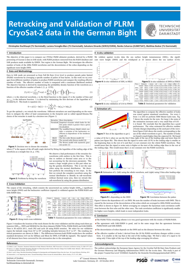 (PDF) Retracking and Validation of PLRM CryoSat-2 data in the German Bight | Luciana Fenoglio ...