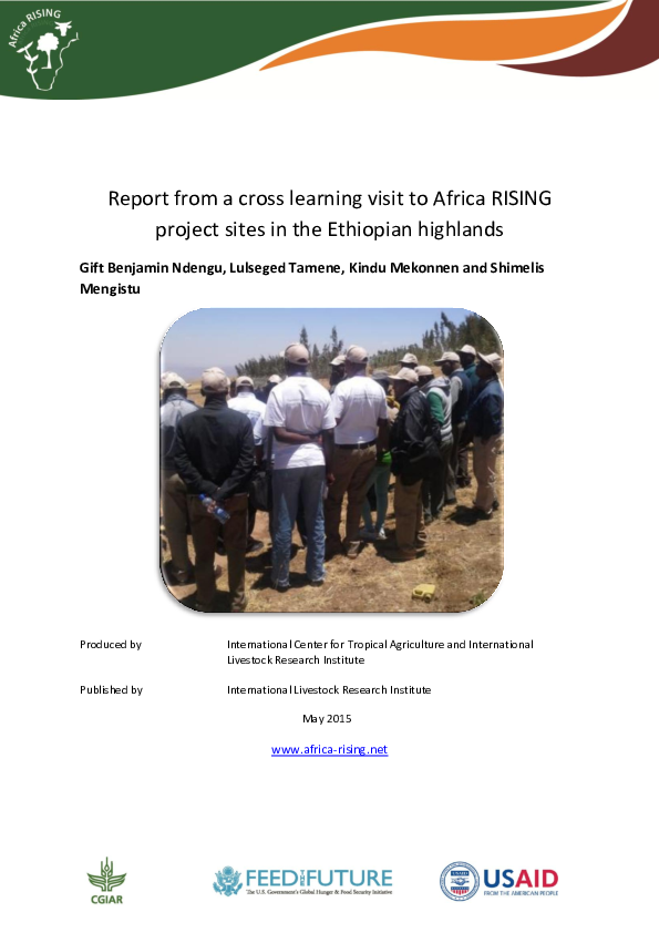 (PDF) Report from a cross learning visit to Africa RISING project sites ...