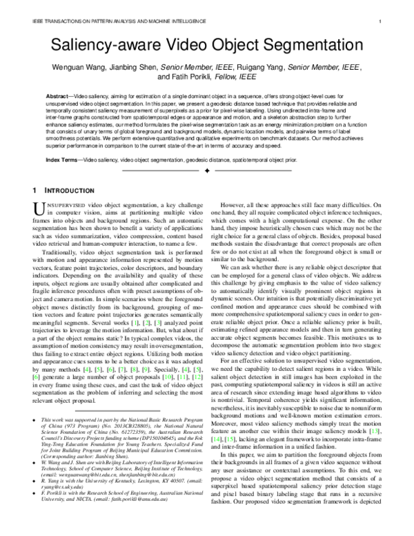 (PDF) A Unified Spatiotemporal Prior based on Geodesic Distance for Video Object Segmentation