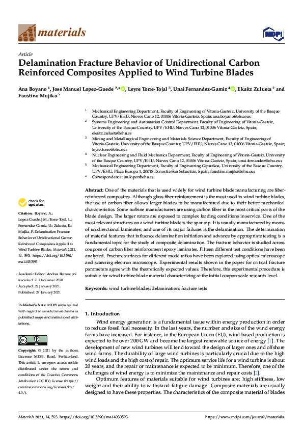 (PDF) Delamination Fracture Behavior of Unidirectional Carbon ...