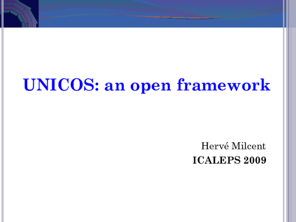 (PDF) Unicos: An Open Framework