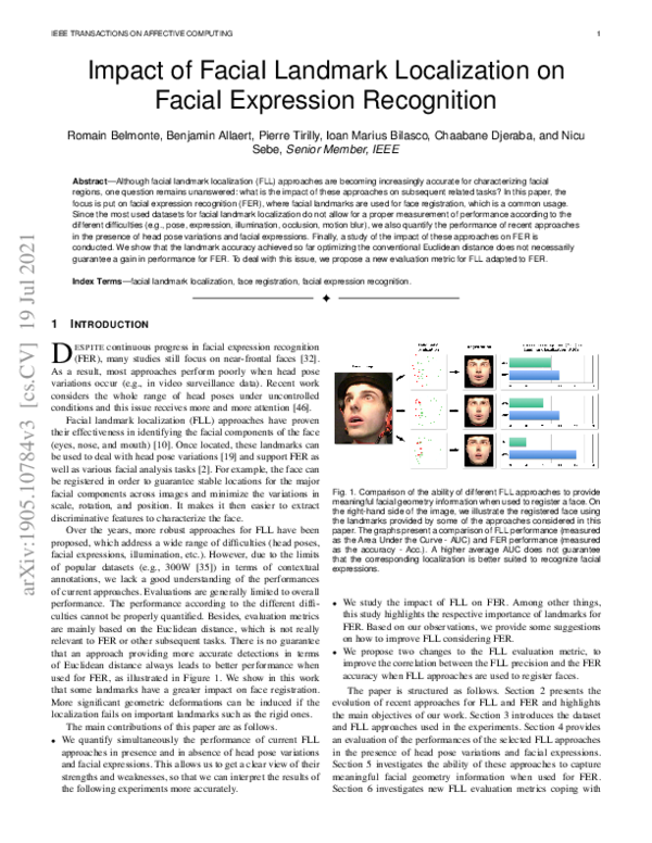 (PDF) Impact of Facial Landmark Localization on Facial Expression ...