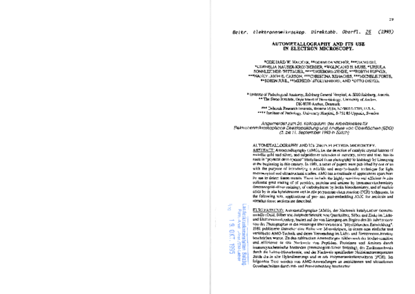 (PDF) Autometallography and its use in electron microscopy