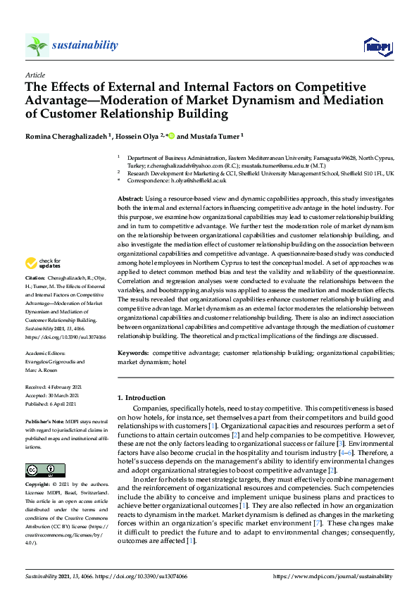 (PDF) The Effects of External and Internal Factors on Competitive ...