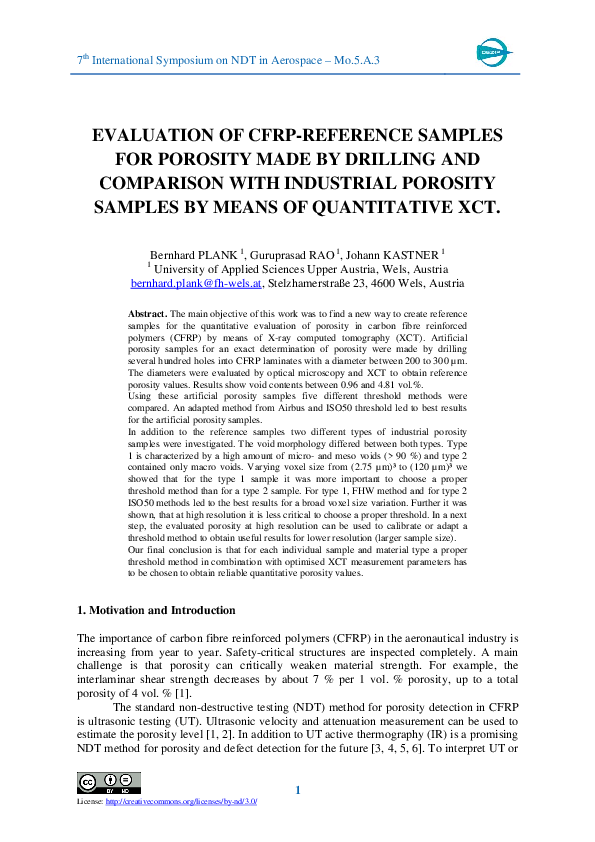 (PDF) Evaluation of CFRP-Reference Samples for Porosity Made by ...