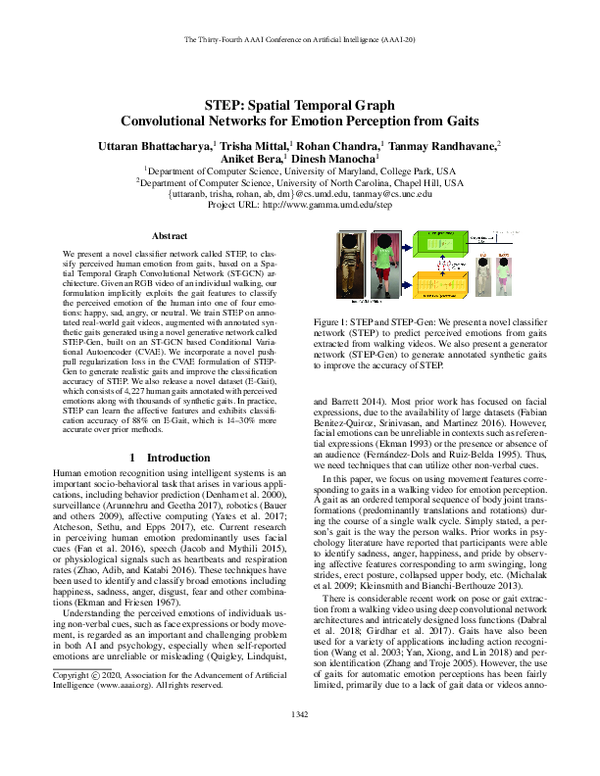 Pdf Step Spatial Temporal Graph Convolutional Networks For Emotion