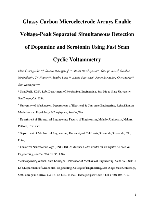 (PDF) Glassy carbon microelectrode arrays enable voltage-peak separated simultaneous detection ...