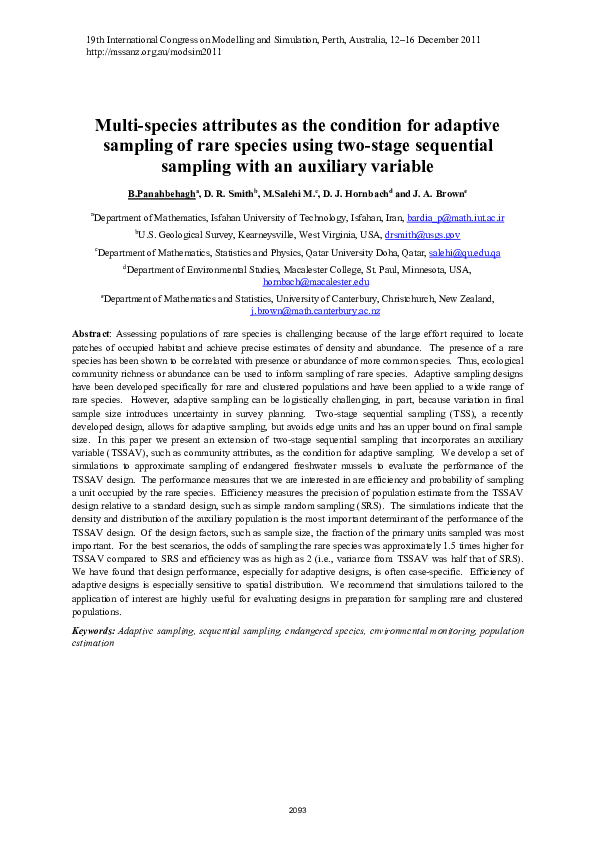 (PDF) Multi-species attributes as the condition for adaptive sampling ...