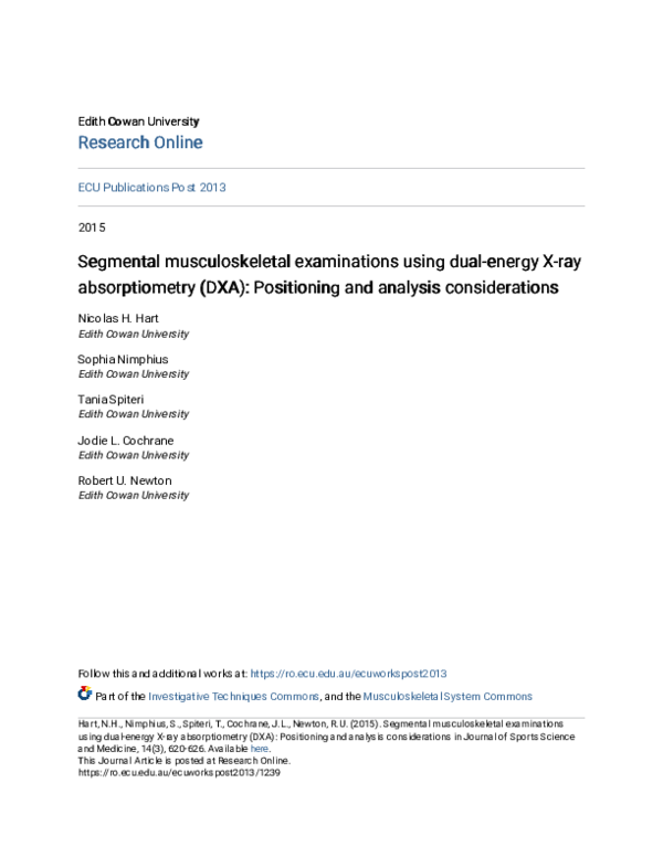 (PDF) Segmental Musculoskeletal Examinations using Dual-Energy X-Ray ...