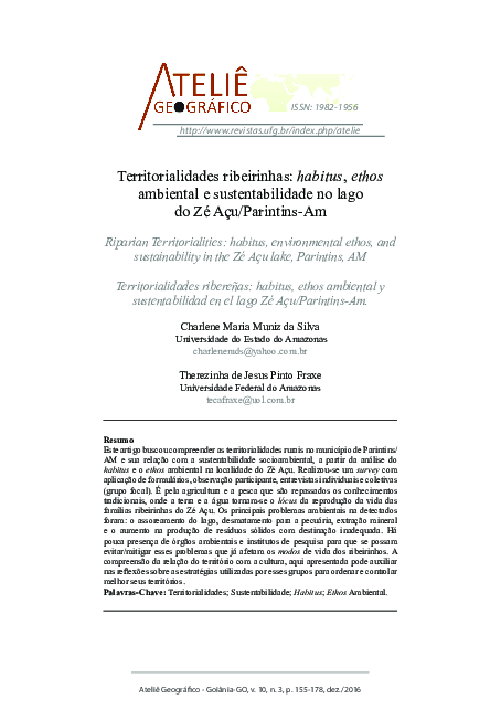 (PDF) Territorialidades ribeirinhas: habitus, ethos ambiental e ...