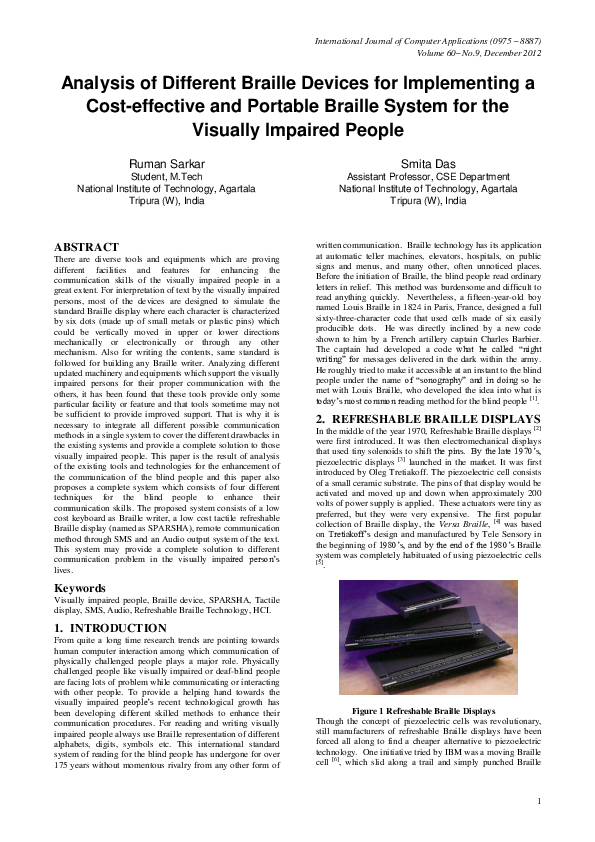 (PDF) Analysis of Different Braille Devices for Implementing a Cost ...