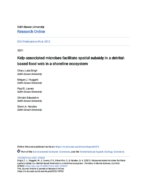 (PDF) Kelp-Associated Microbes Facilitate Spatial Subsidy in a Detrital ...