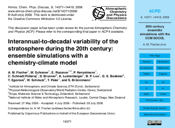 (PDF) Interannual-to-decadal variability of the stratosphere during the ... (PDF) Interannual-to-decadal variability of the stratosphere during the ...