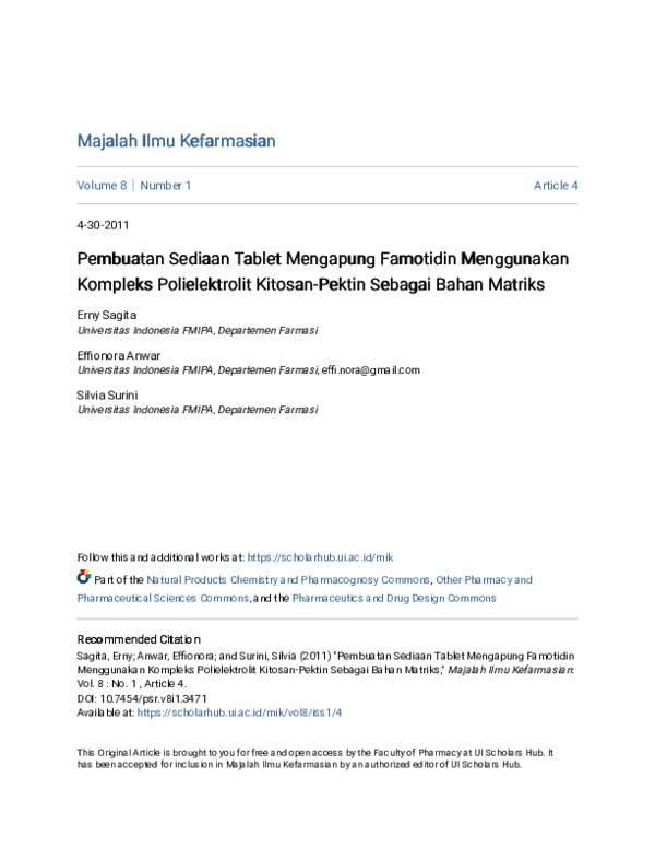 (PDF) Pembuatan Sediaan Tablet Mengapung Famotidin Menggunakan Kompleks ...