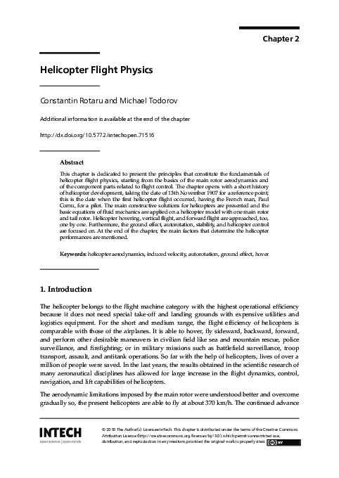 (PDF) Chapter 2 Helicopter Flight Physics
